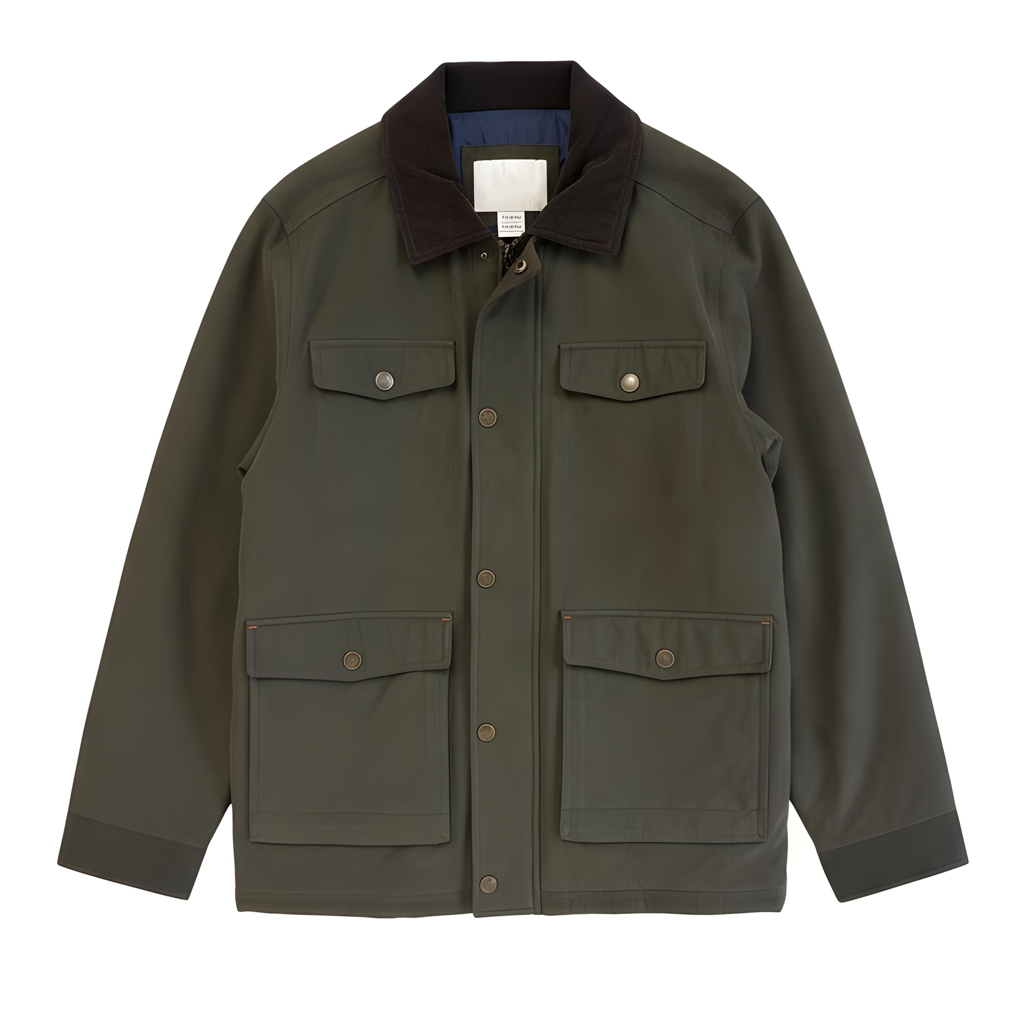 OXFORD 4 POCKET CORDUROY SHIRT COLLAR BARN COAT